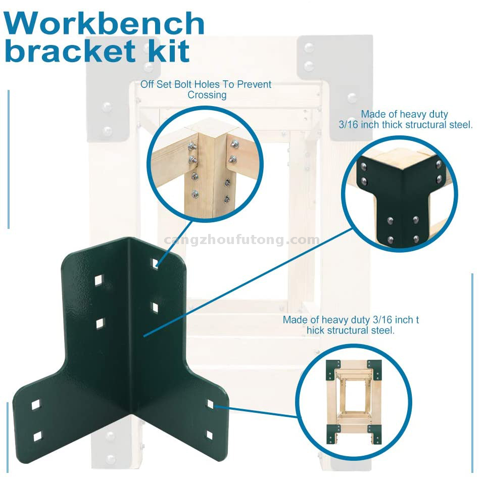 8 Pcs Workbench Bracket Kit Sturdy Steel Angle Brackets Multi-Angle ...