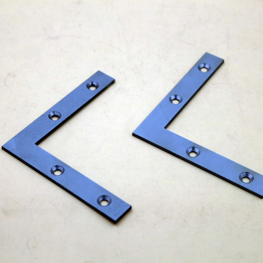 4 Packs 4 Inches Steel L Angle Brackets 90 Degree Heavy Duty Corner ...